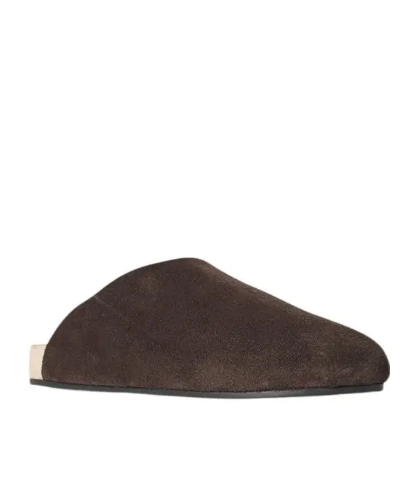 THE ROW Hudson Two Slip-on Slides - Coffee