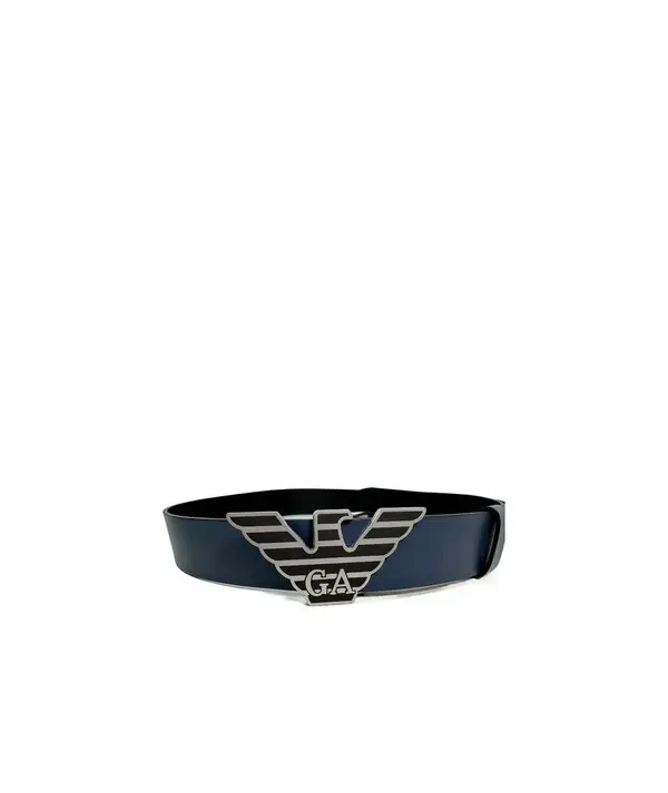 Emporio Armani Eagle Logo Belt - Black