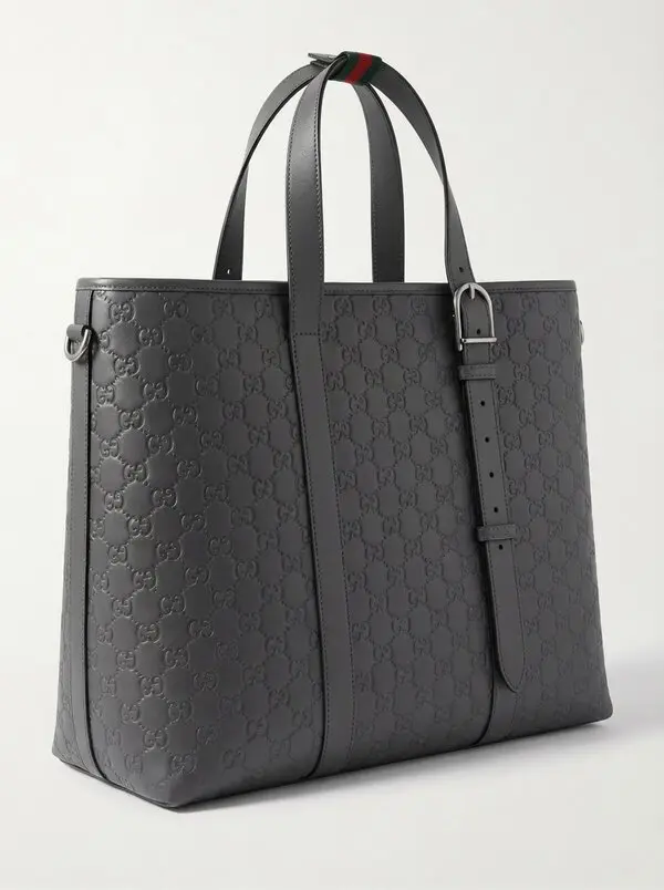 Gucci Gg Emblem Large Tote Bag - Black
