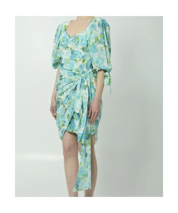 Chloé Floral Draped Midi Dress