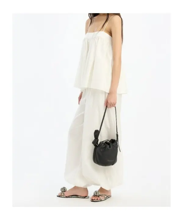 ROTATE BY BIRGER CHRISTENSEN Striped Balloon Pants - Bright White