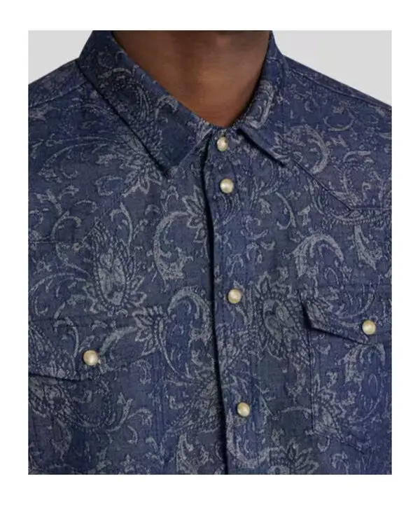 Etro Button-up Denim Shirt - Blue