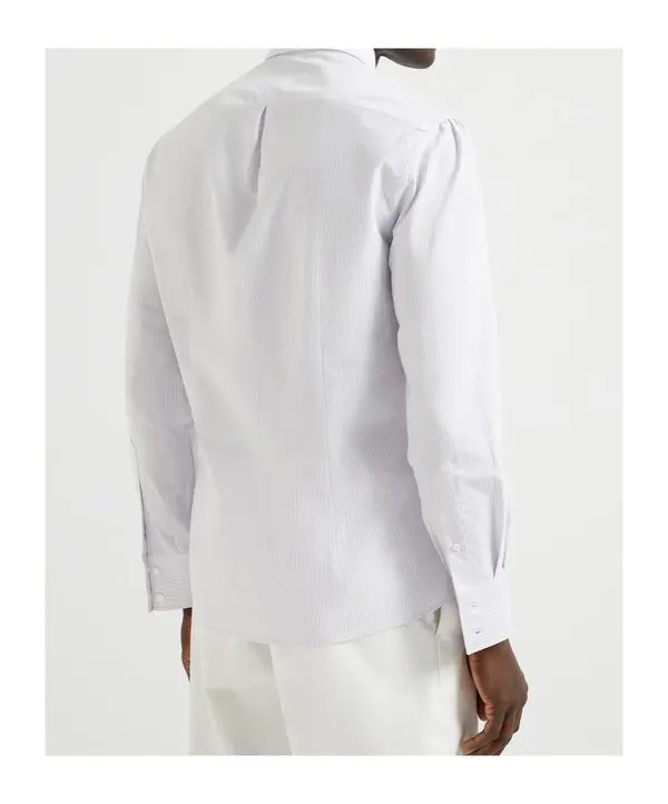 Brunello Cucinelli Striped Shirt - Lavender