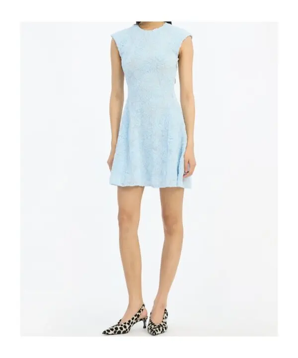 ROTATE BY BIRGER CHRISTENSEN Textured Mesh Mini Dress