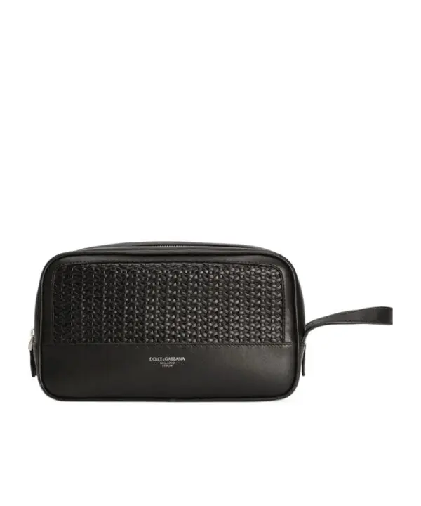 Dolce & Gabbana Dolce Gabbana Woven Beauty Case - Black