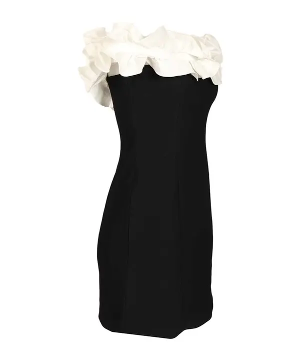 ROTATE BY BIRGER CHRISTENSEN Off-the-shoulder Ruffle Mini Dress - Black