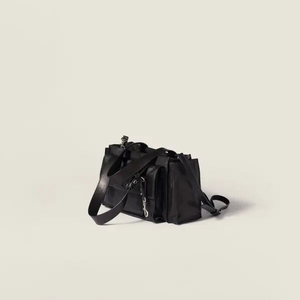 Miu Miu Utilitarian Shoulder Bag - Black