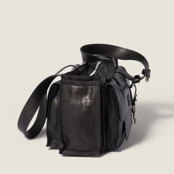 Miu Miu Utilitarian Shoulder Bag - Black
