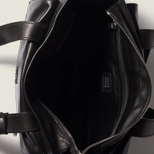 Miu Miu Utilitarian Shoulder Bag - Black
