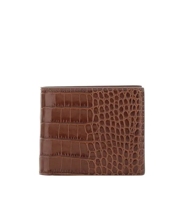 TOM FORD Embossed Bifold Wallet - Brown