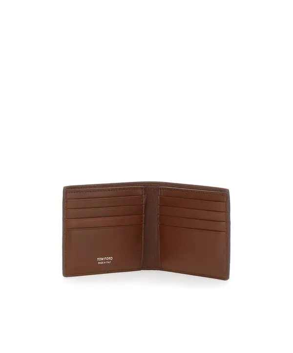TOM FORD Embossed Bifold Wallet - Brown