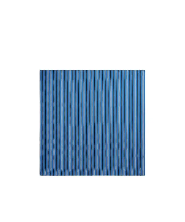 TOTEME Striped Silk Scarf - Blue/navy Blue
