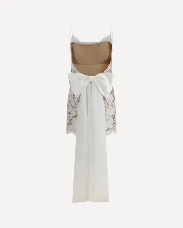 SELF-PORTRAIT Lace Scalloped-hem Bow Dress