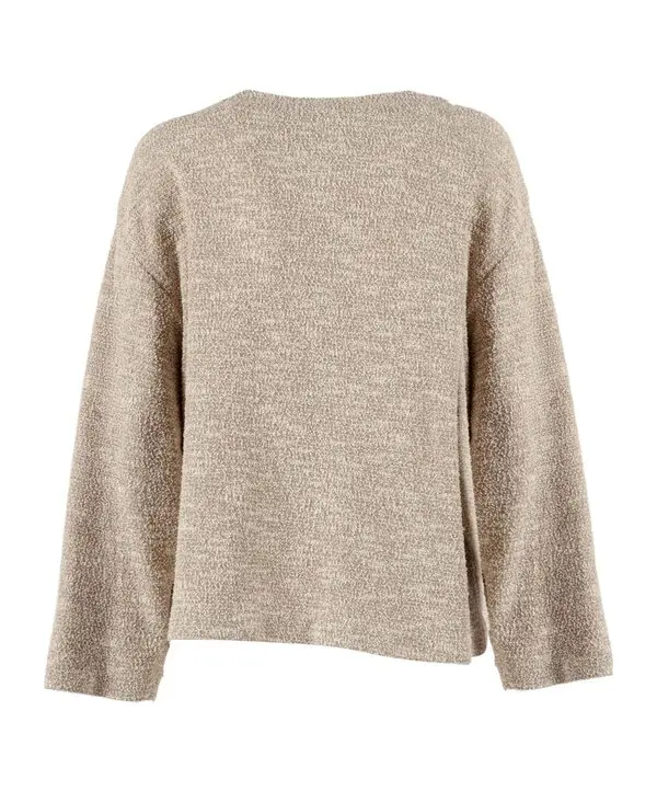 Emporio Armani Textured Buttoned Blazer - Beige