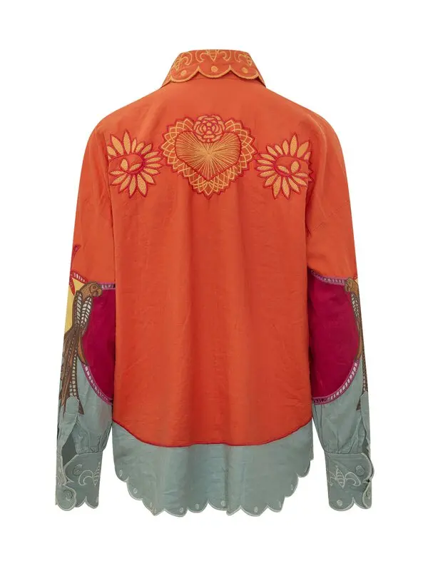 Farm Rio Usiacuri Embroidered Shirt