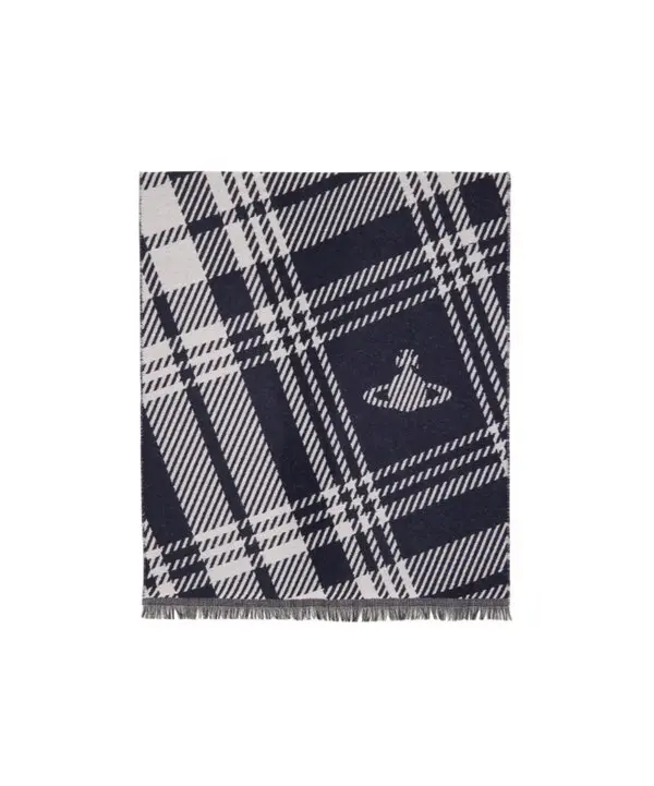 VIVIENNE WESTWOOD Tartan Scarf - Black