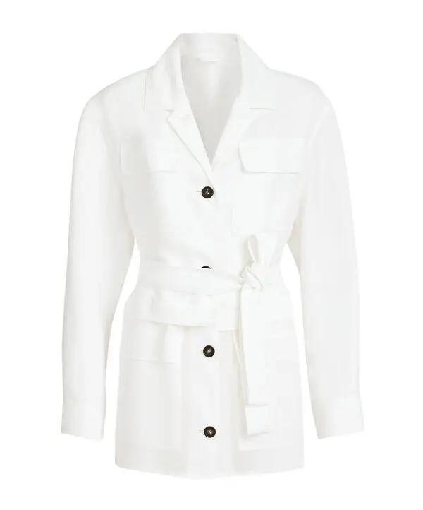 Brunello Cucinelli Belted Pocket Jacket