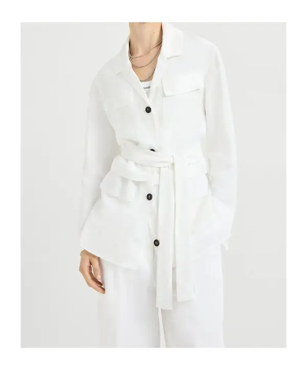 Brunello Cucinelli Belted Pocket Jacket