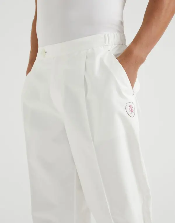 Brunello Cucinelli Nylon Trousers With Buckle Closure
