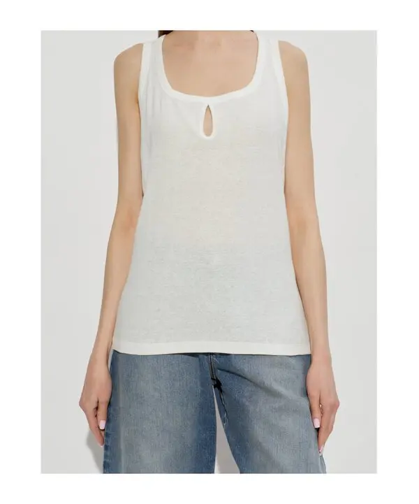 Victoria Beckham Pleated Tank Top With Draped Back
