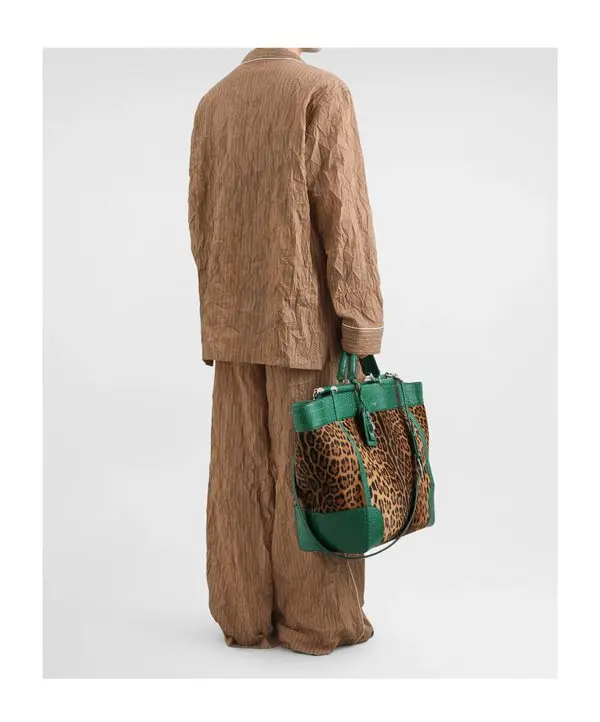 Dolce & Gabbana Dolce Gabbana Crinkled Striped Shirt-style Vanity Robe