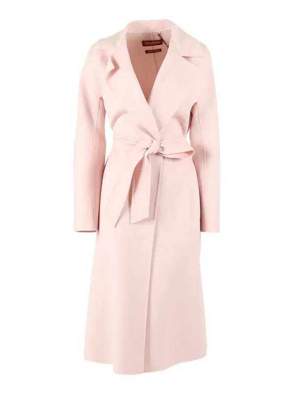 Max Mara Cles Belted Coat - Pink