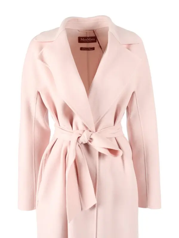 Max Mara Cles Belted Coat - Pink