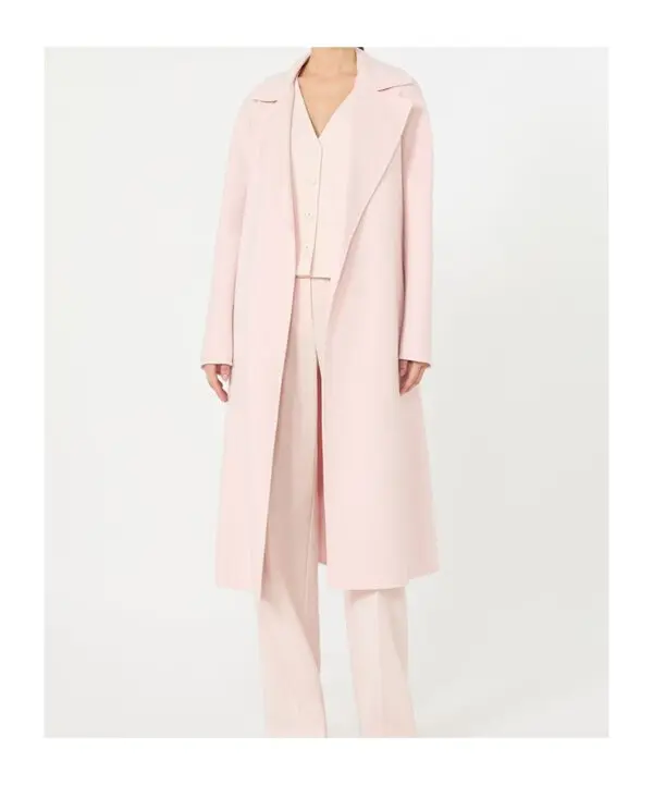 Max Mara Cles Belted Coat - Pink