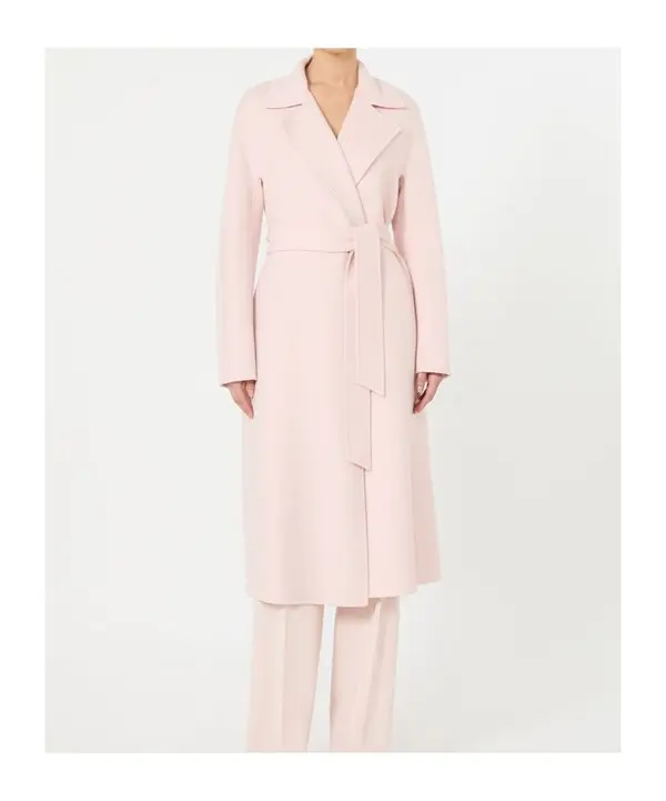 Max Mara Cles Belted Coat - Pink