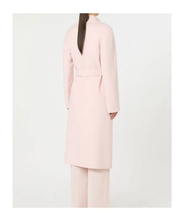 Max Mara Cles Belted Coat - Pink