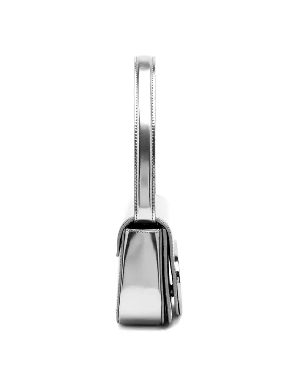 DIESEL® 1dr Logo Plaque Shoulder Bag - White