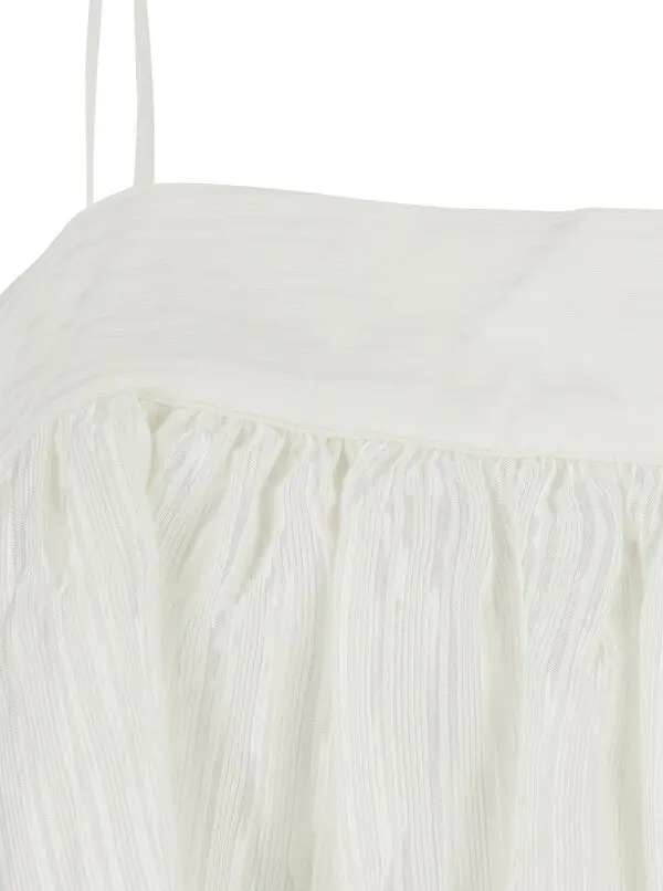 ROTATE BY BIRGER CHRISTENSEN Striped Pleated A-line Top