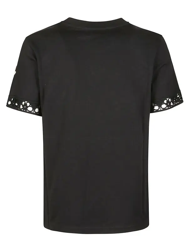 Moncler Lace Trim Pocket T-shirt - Black