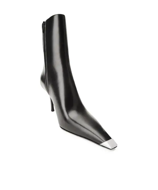 Alexander Wang Ferrara Ankle Boots With Metal Cap Toe