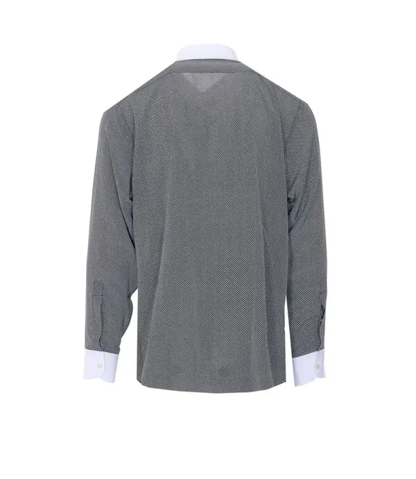 TOM FORD Long-sleeved Curved Hem Shirt - Gray