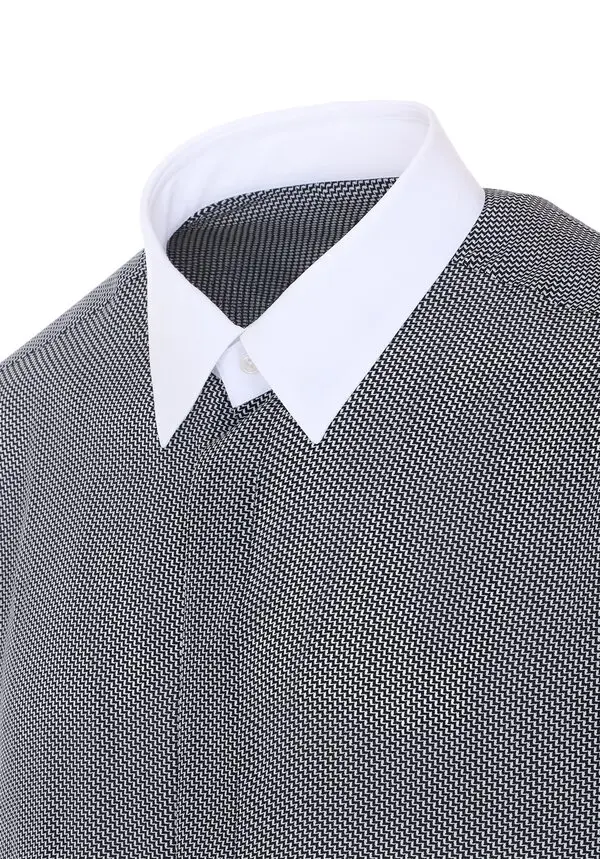 TOM FORD Long-sleeved Curved Hem Shirt - Gray