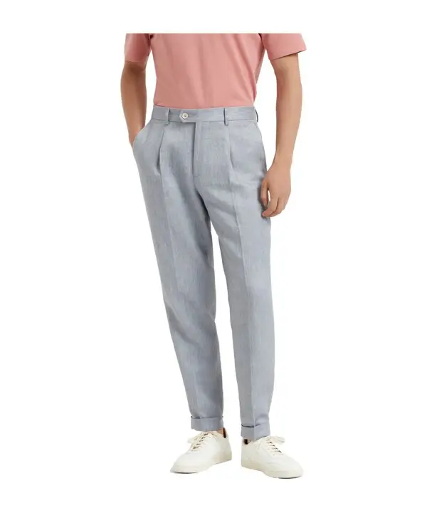 Brunello Cucinelli Linen Trousers - Grey