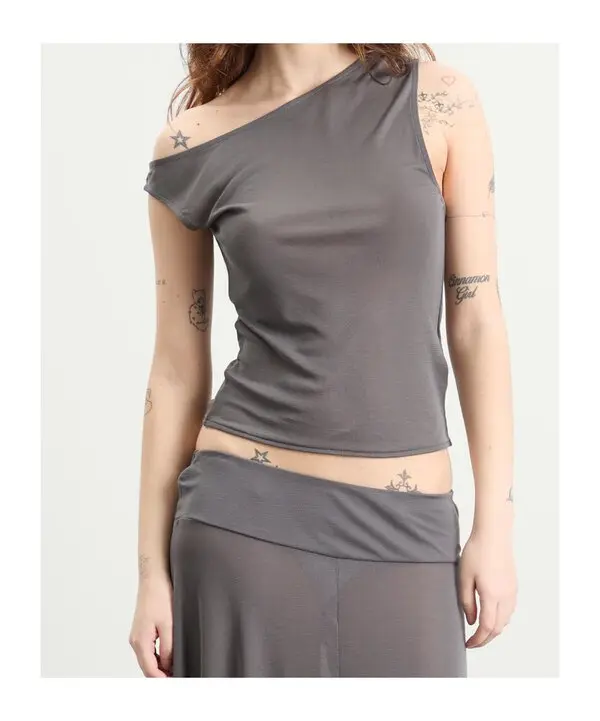 ST. AGNI Asymmetrical One Shoulder Top