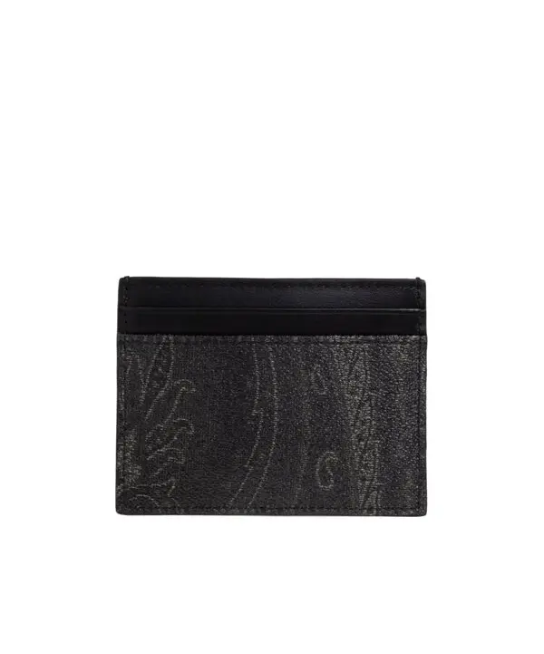 Etro Logo Embossed Wallet - Black
