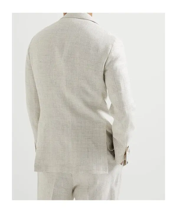 Brunello Cucinelli Prince Of Wales Blazer - White