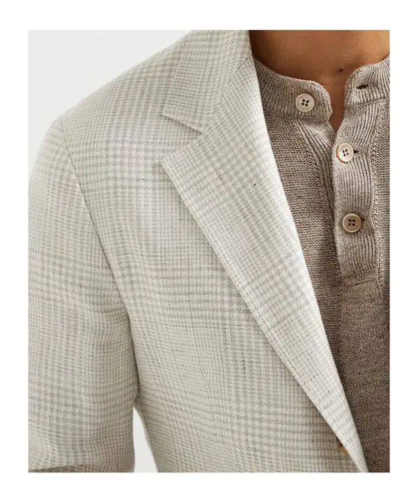 Brunello Cucinelli Prince Of Wales Blazer - White