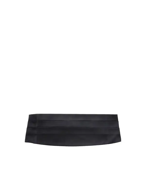 Brunello Cucinelli Pleated Satin Cummerbund - Black