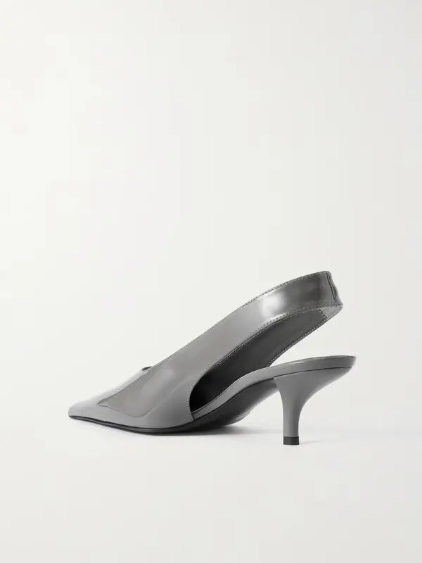 TOTEME Pointed-toe High-heeled Slingback Sandals - Grey