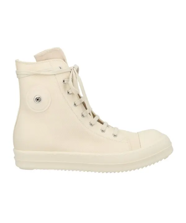 Rick Owens Lace-up High-top Canvas Sneakers - Nude