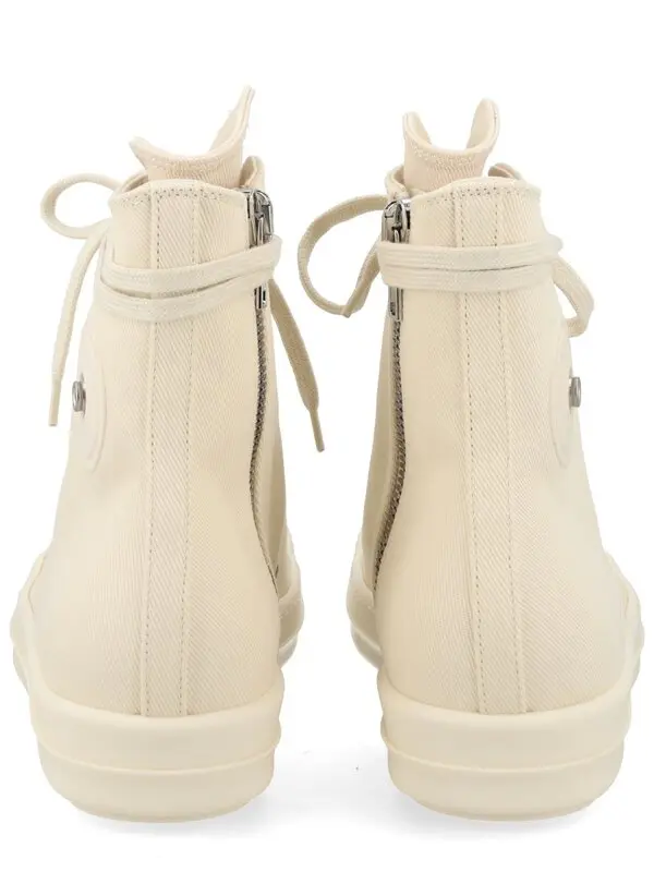 Rick Owens Lace-up High-top Canvas Sneakers