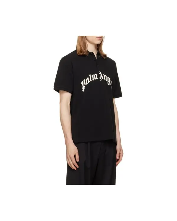 Palm Angels Curved Logo Polo Shirt