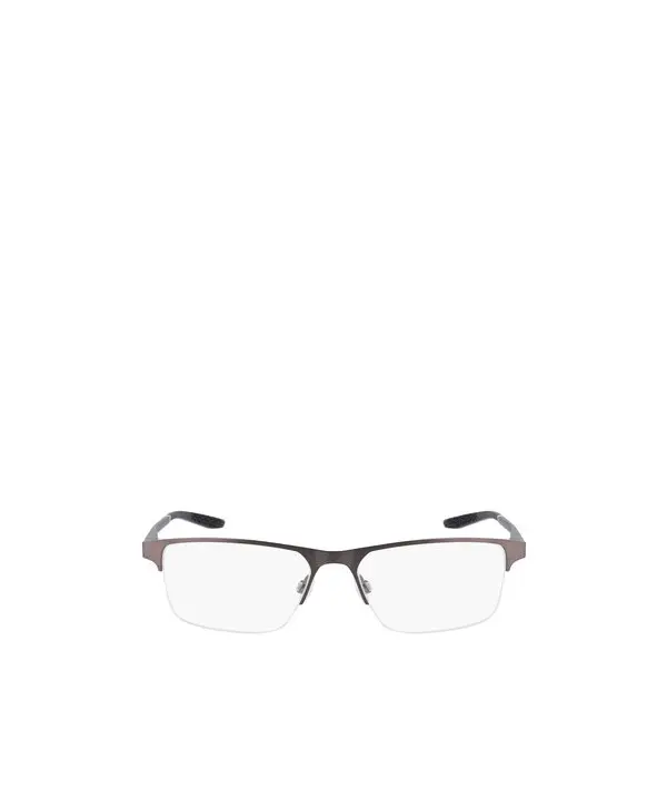 Nike Geometric Flat Mirror Eyeglasses - Brushed Gunmetal / Black