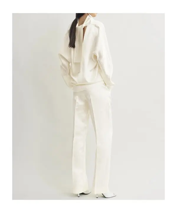 TOTEME High Neck Draped Top - White