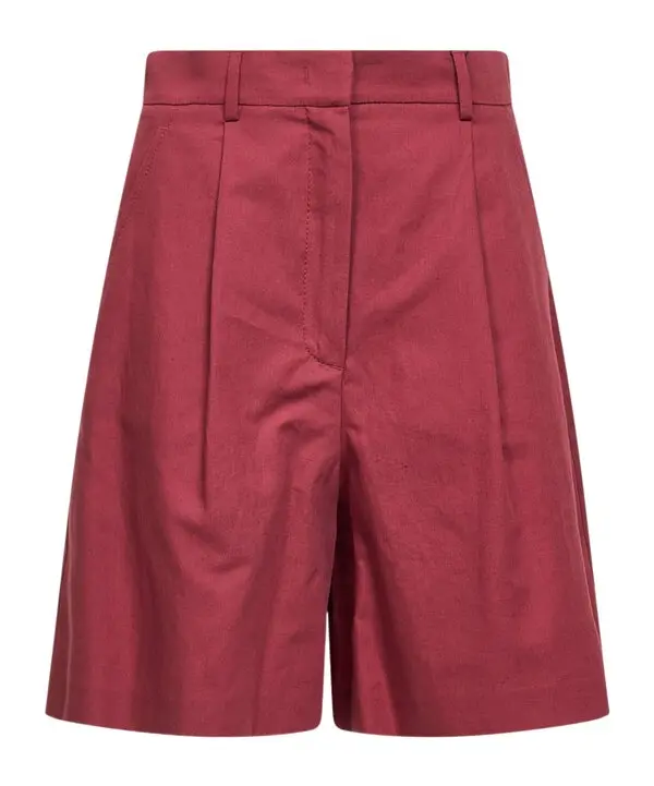 Max Mara High-waisted Tailored Shorts - Purple-red