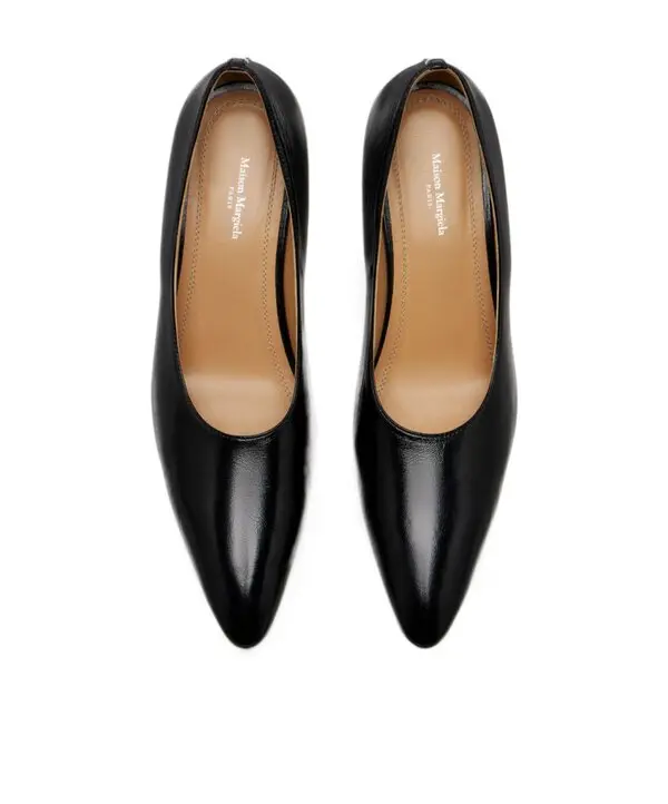 MAISON MARGIELA Heel-less Kitten Pumps With Pointed Toe - Black
